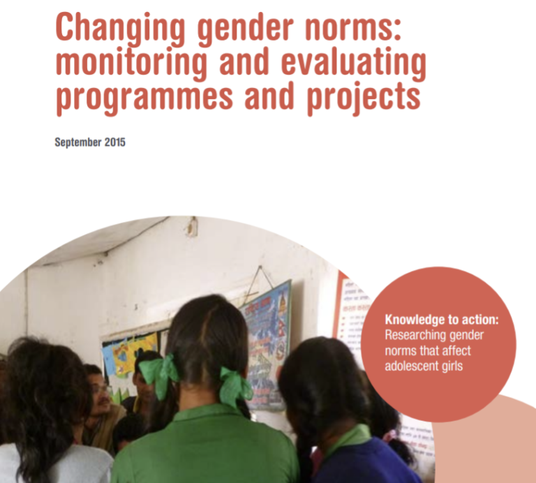 Prevention Collaborative - Changing Gender Norms: Monitoring and Evaluation