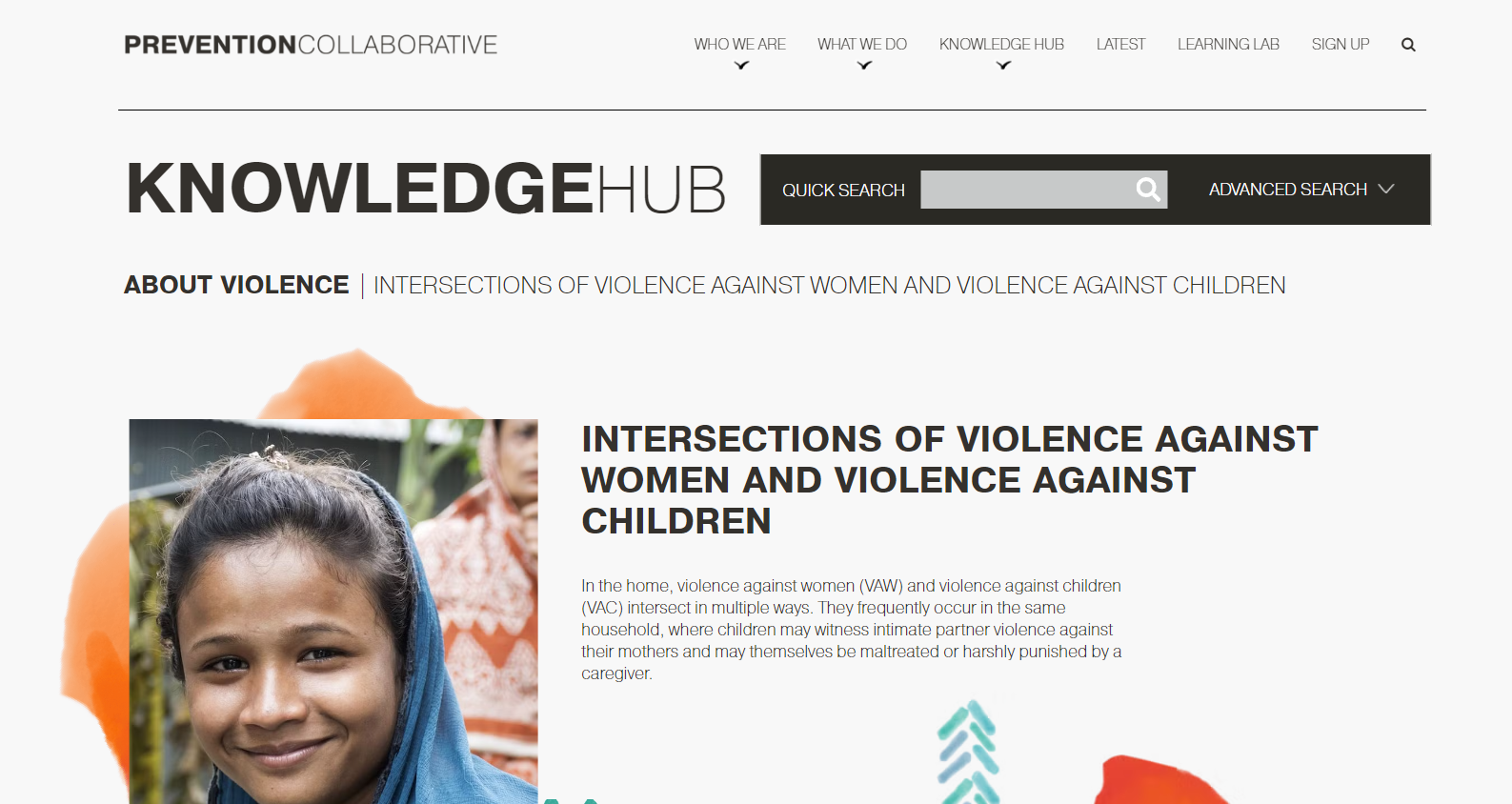 Prevention Collaborative - INTERSECTIONS OF VAW AND VAC