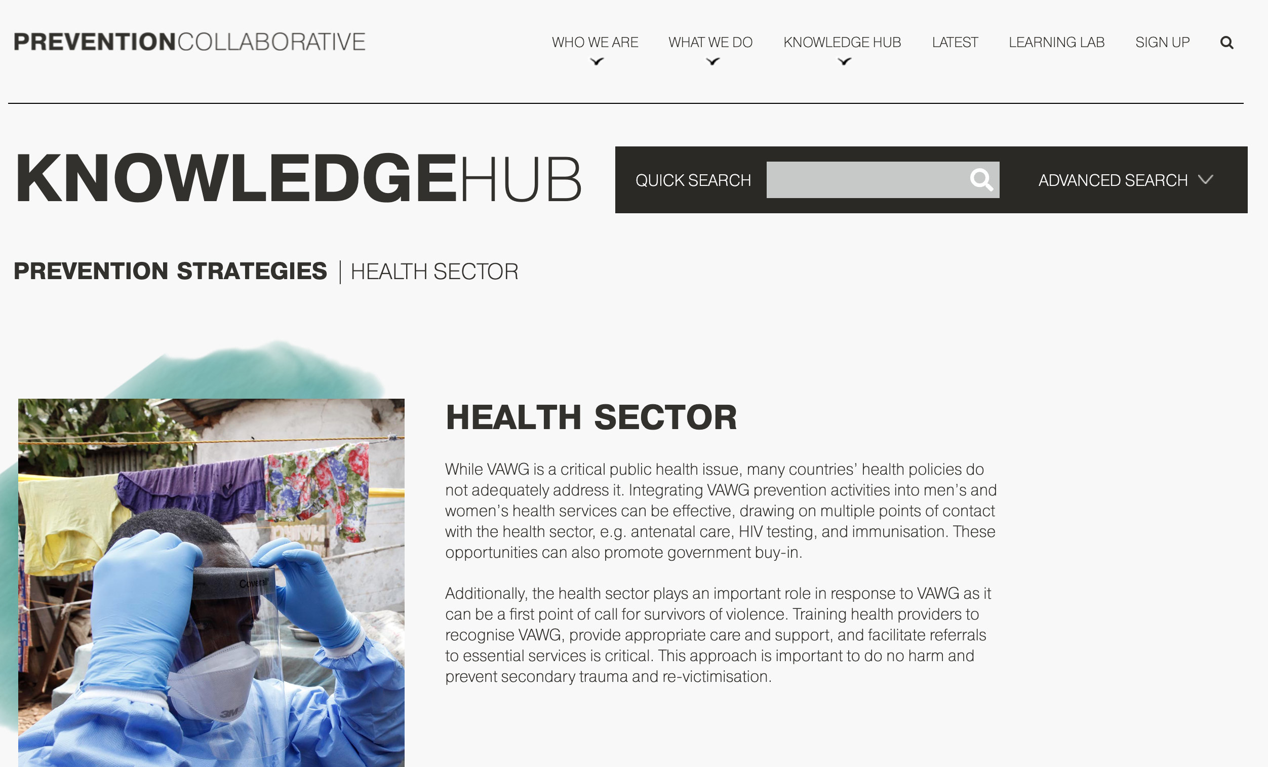 Prevention Collaborative - Health Sector