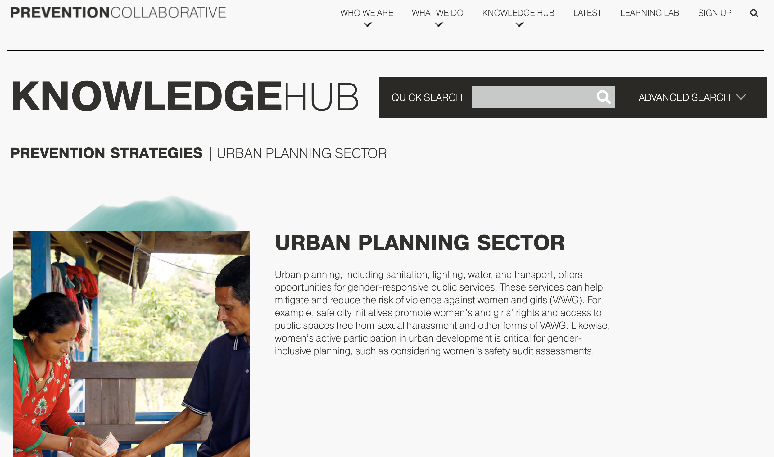 Prevention Collaborative - URBAN PLANNING SECTOR