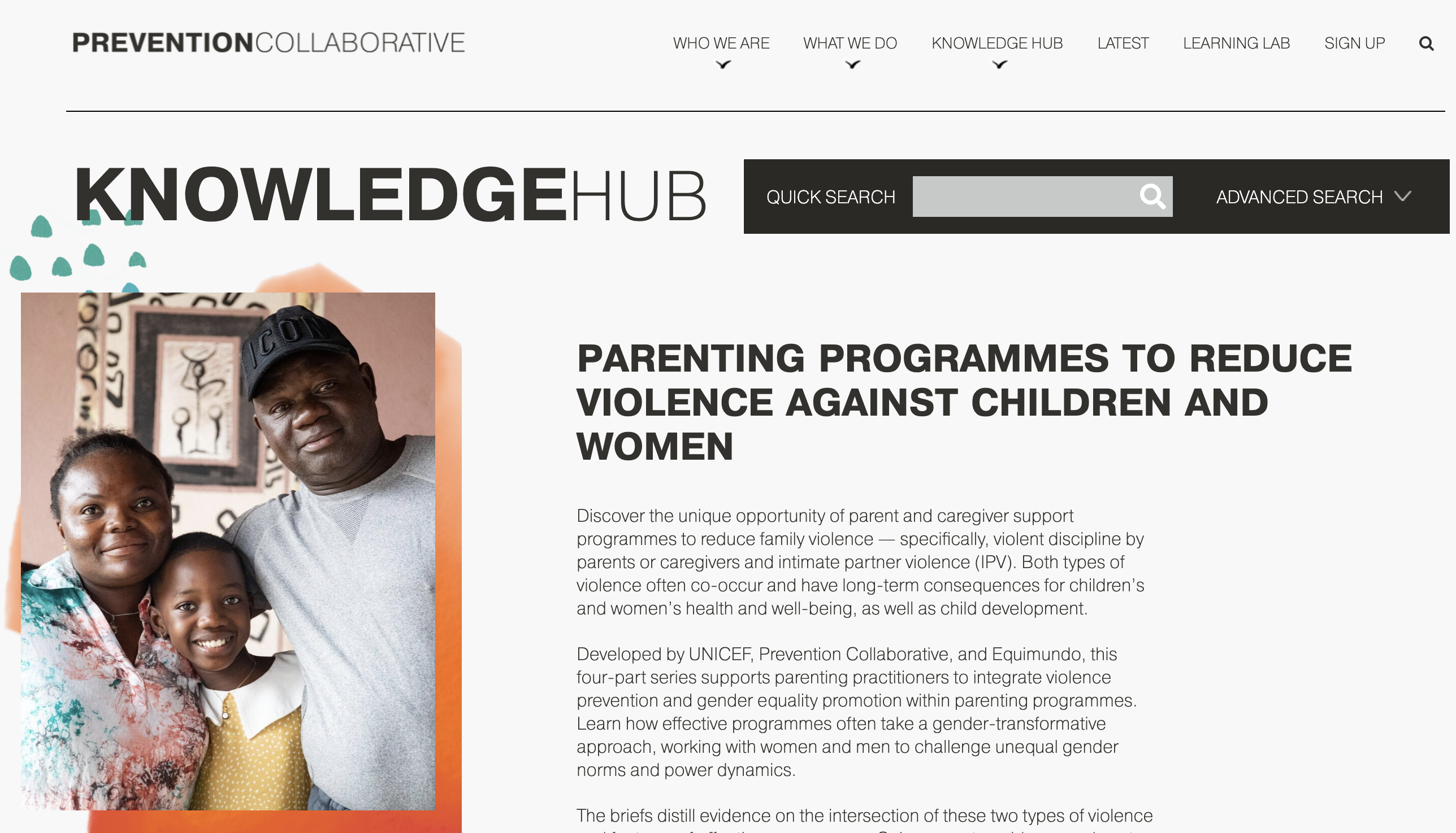 Prevention Collaborative - Parenting Programmes to Reduce Violence against Children and Women