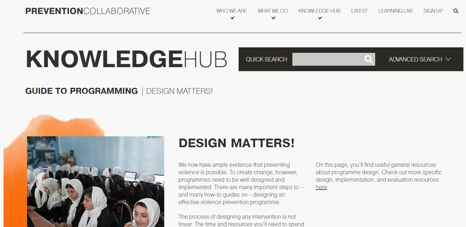 Prevention Collaborative - DESIGN MATTERS!