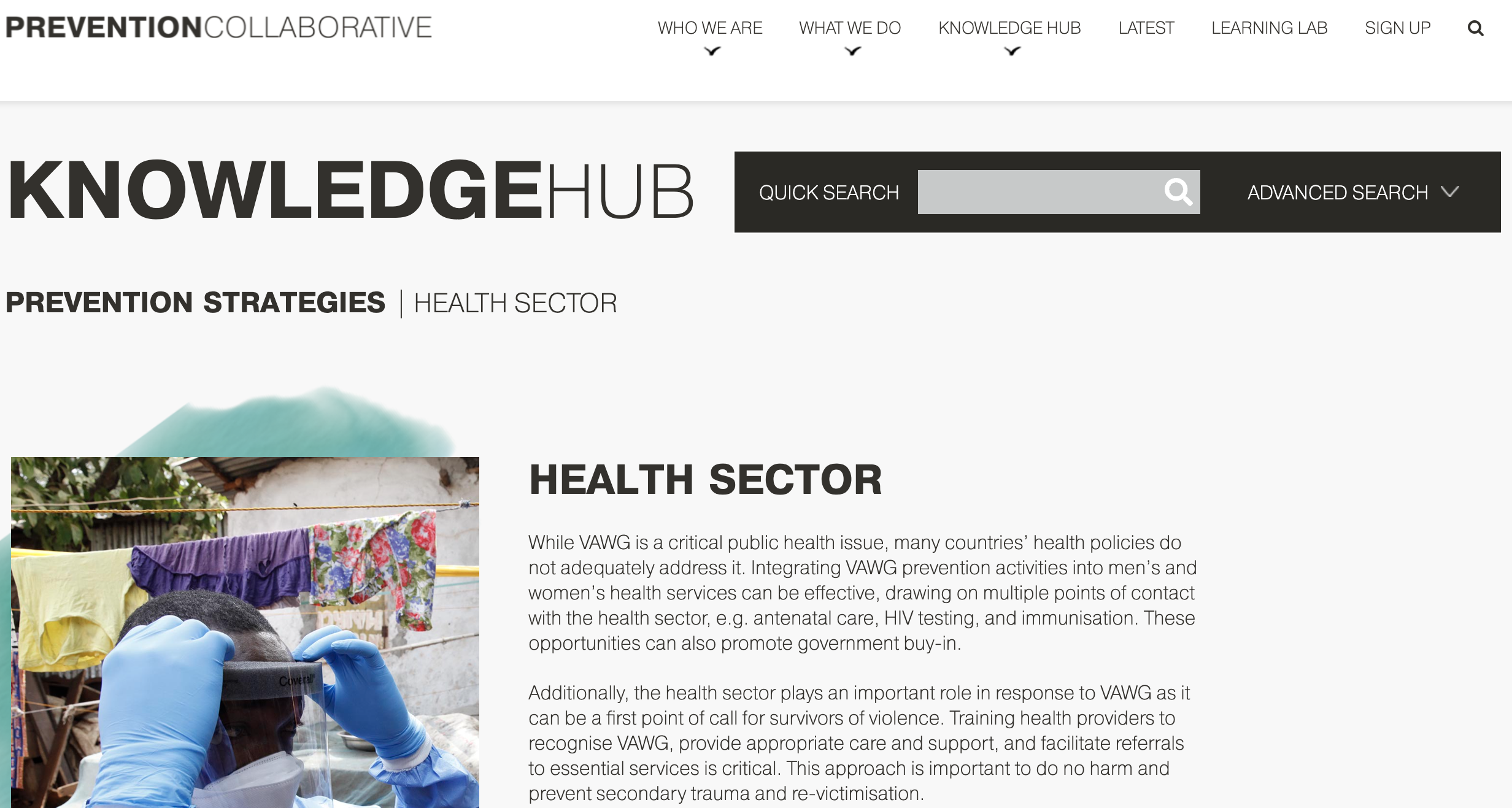 Prevention Collaborative - Health Sector